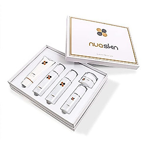 Nuaskin 5-Piece Skin Care Set with Facial Cleanser Toner Lotion Cream - Self Care Gifts for Ladies, Anti-Aging Skin Care Sets for Women - Full Size Day and Night Kit