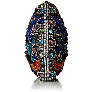 MOSSMON Formal 3D Flower Rhinestone Crystal Clutch Evening Wedding Bag For Women