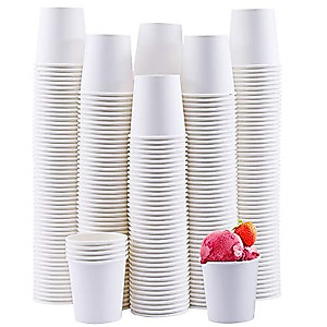 Turbo Bee 300Pack 4oz Disposable Paper Cups,Hot/Cold Beverage Drinking Cup，Small Paper Cups for Bathroom and Mouthwash