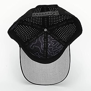 ANKOR Ultra Performance Baseball Hat | Water & Sweat Resistant | Breathable | Golf | Boat | Beach | Lake | Workout | Fishing |Everyday | Minimalist | Men and Women (Black)