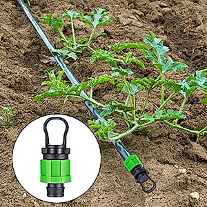 Hotop 12 Pieces Drip Irrigation Tubing End Cap Plug 1/2 Inch Universal End Cap Fitting, Compatible with 16-17mm Drip Tape Tubing Sprinkler System (Green)