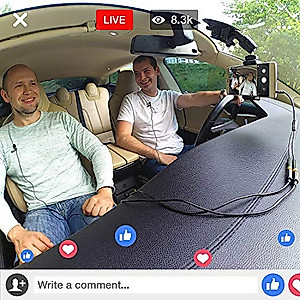 PowerDeWise Y Splitter Mic and Mic - Microphone TRRS Splitter - 2 Microphone Splitter - Y-Splitter - Y-Connector Audio Signal Splitter Cable for Lavalier Microphone