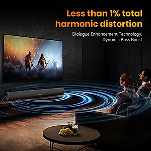 100Watt 40 Inch Soundbar, BESTISAN Sound Bar Wireless and Wired Audio Bluetooth 5.0 TV Speakers with HDMI-ARC Function (2023 Beef UP Version, DSP Audio, Bass Adjustable, Wall Mountable)