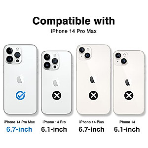 ULTIMAL Case Designed for iPhone 14 Pro Max 6.7 Inch, Rugged Military Cover with Lightweight Sporty Design, Slim Shockproof Drop Protection Bumper Case Compatible with Magsafe (Black/Black Frame)