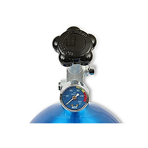 NOS 14745 Electric Blue 10-pound Aluminum Nitrous Bottle with Hi-Flow Valve
