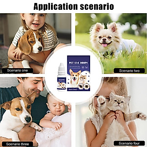 Generic Pet Eye Drops - Pet Eye Brightener, Feline Eye Drops | 20ml Eye Wash Tear Stain Solution for Dogs, Cat Eye Cleanse Gentle Herbal Extract Formula for Puppies and Cats Eye Health Debris Removal