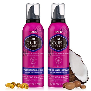 HASK CURL CARE Curl Enhancing Mousse Bundle - Vegan, Cruelty-Free, Color Safe, Gluten-Free, Sulfate-Free