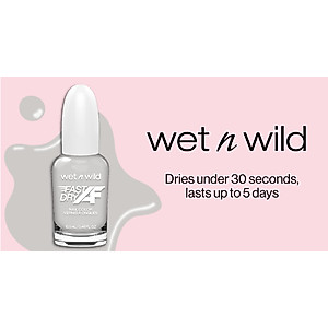 wet n wild Fast Dry AF Nail Polish Color, Baby Blue Sin-derella | Quick Drying - 40 Seconds | Long Lasting - 5 Days, Shine