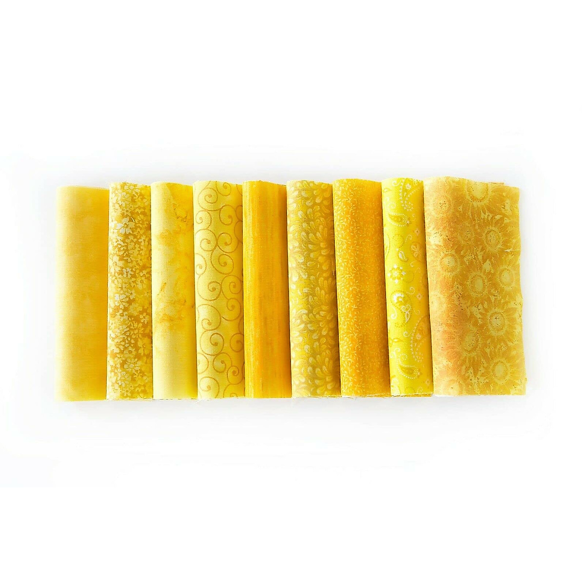 20 -pc It's All Yellow Jelly Roll 2.5" pre-Cut 100% Cotton Fabric Quilting Strip