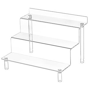 Grarry Acrylic Risers Display Shelf, 9” Perfume Organizer Stand, Acrylic Riser for Display Compatible with Funko POP Shelf, Acrylic Display Stands for Cupcake Stand Cologne Organizer Perfume Holder