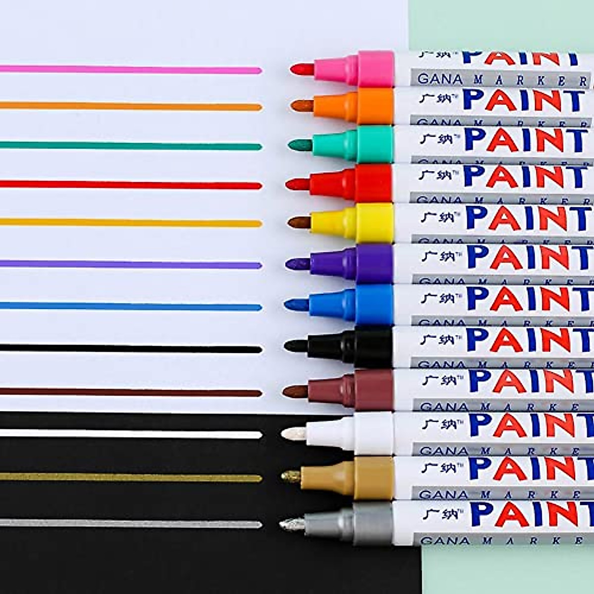 Ryanli Oil Based Paint Marker, White Paint Pen for Art, Quick Dry and Waterproof White Paint Markers Pens for Rock Painting, Stone, Ceramic,Glass,Wood,Tire,Metal,Graffiti 1PCS Orange One-size