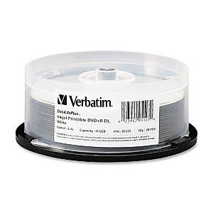 DATALIFE PLUS DUAL-LAYER DVDR DISCS 8.5GB 2X SPINDLE WHITE 20/PACK