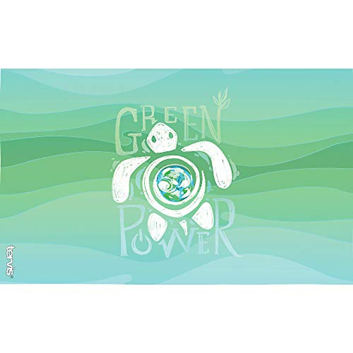 Tervis Turtle Insulated Tumbler with Wrap and Lime Green Lid, 10oz Wavy, Clear