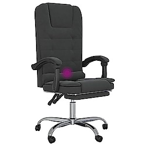 WEHUOSIF Massage Reclining Office Chair,Tall Office Chair,Execuive Desk Chair,Rolling Chair,Swivel Stool,Computer Chair,for Living Rooms,Bedrooms,Meeting Rooms,Offices,Black Velvet
