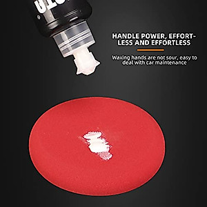 SPTA Foam Applicator Pads, 4 Inch Round Shape Side Pressing Hand Polishing Red Sponge Pads Kit Detailing Buffing Pads for Waxing Polishing Paint Ceramic Glass Cleaning, Pack of 10 -HPWR10