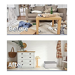 ShanSon Fabric Storage Bins 1 Pack One Click Installation Storage Cubes with Lids Foldable Storage Baskets with Cover for Home Bedroom Kids Room Closet Office Nursery and Toys Organization Grey