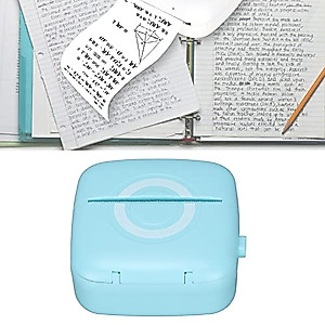 EBTOOLS Pocket Phone Printer, 200DPI Mini Portable Thermal Printing Machine, Black and White, with Printing Paper, for Picture, Memo, Blessing, Schedule, Label(Blue)
