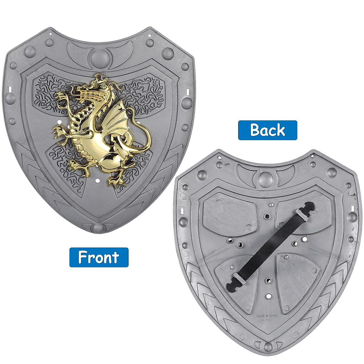 Toyvian Shield Toy Pirate Toy Boys Kids Toys Medieval Shield Toys for Kids Pretend Toys Kids Warrior Shield Party Decor Abs Silver Child Prom Decorate Kids Pirate Costume Kids Knight