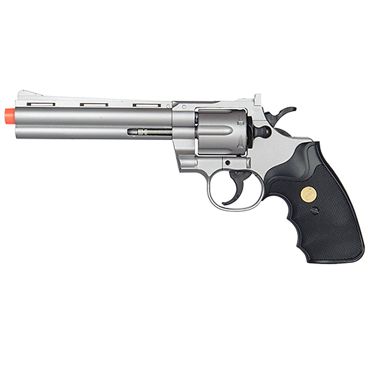 UKARMS Spring Airsoft Gun - 6 SHOT 357 MAGNUM REVOLVER w/Shells + 6mm BBS (Silver)