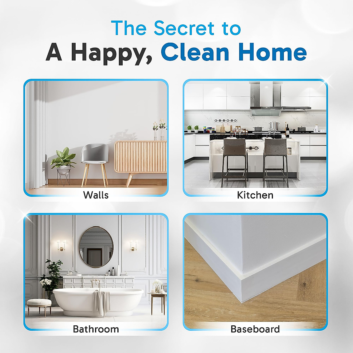 (20 Pack) Extra Large Eraser Sponge - Extra Thick, Long Lasting, Premium Melamine Sponges in Bulk - Multi Surface Power Scrubber Foam Cleaning Pads - Bathtub, Floor, Baseboard, Bathroom, Wall Cleaner