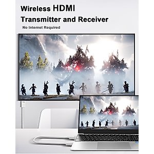 Wireless HDMI Transmitter and Receiver, avedio Links 1080P Wireless HDMI Extender Kit, 131FT Portable HDMI Display Adapter for Streaming Video/Audio from Laptop, PC to HDTV/Projector