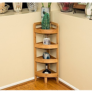 31.5" 4 Tier Bamboo Corner Storage Shelf By Trademark Innovations
