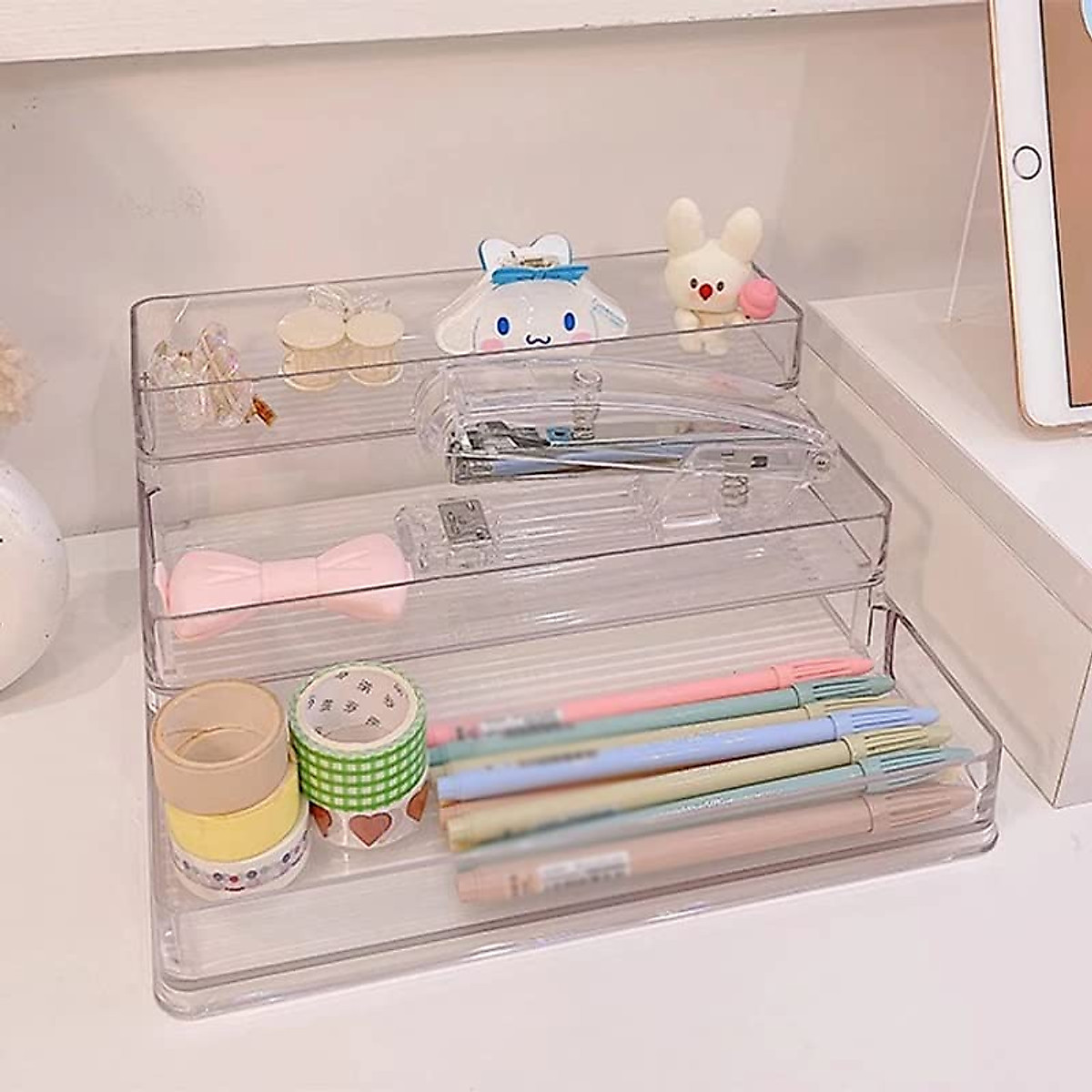 TJLSS Shelf Organizer Desktop Folding Rack Organizer Cosmetic Storage Rack Bed Folding Table Acrylic Tray Organizer