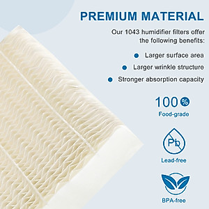 AMI PARTS 1043 Humidifier Wick Filter fit for Essick Air AIR.CARE Humidifiers Replacement for EP9500, EP9700, EP9800, EP9R700, Bemis Space.saver 800 8000 series Super Humidifiers