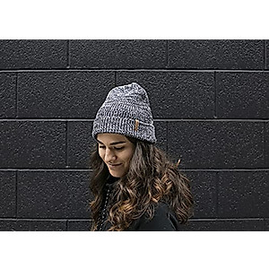 New Balance Men's and Women's Woven NB Logo Cuffed Knit Beanie, One Size, Black