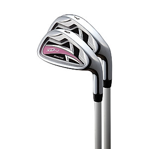 Remarkable Girls Right Handed Pink Junior Golf Club Set for Age 9 to 12 (Height 4'4" to 5') Set Includes: Driver (15"), Hybrid Wood (25*), 7, 9 Iron, Putter, Bonus Stand Bag & 2 Headcovers