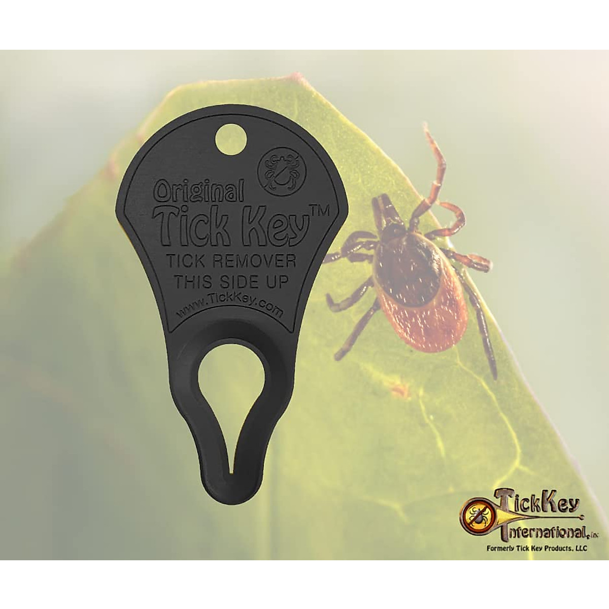 The Original Tick Key -Tick Detaching Device - Portable, Safe and Highly Effective Tick Detaching Tool - 3 Pack (Earth)