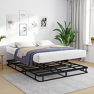 Queen Box Spring 5 Inch Box Spring for Queen Bed,Heavy Duty Carbon Steel Box Spring Bed Base with Easy Assembly,Mattress Foundation,Quiet Noise-Free,3000lbs Max Weight Capacity