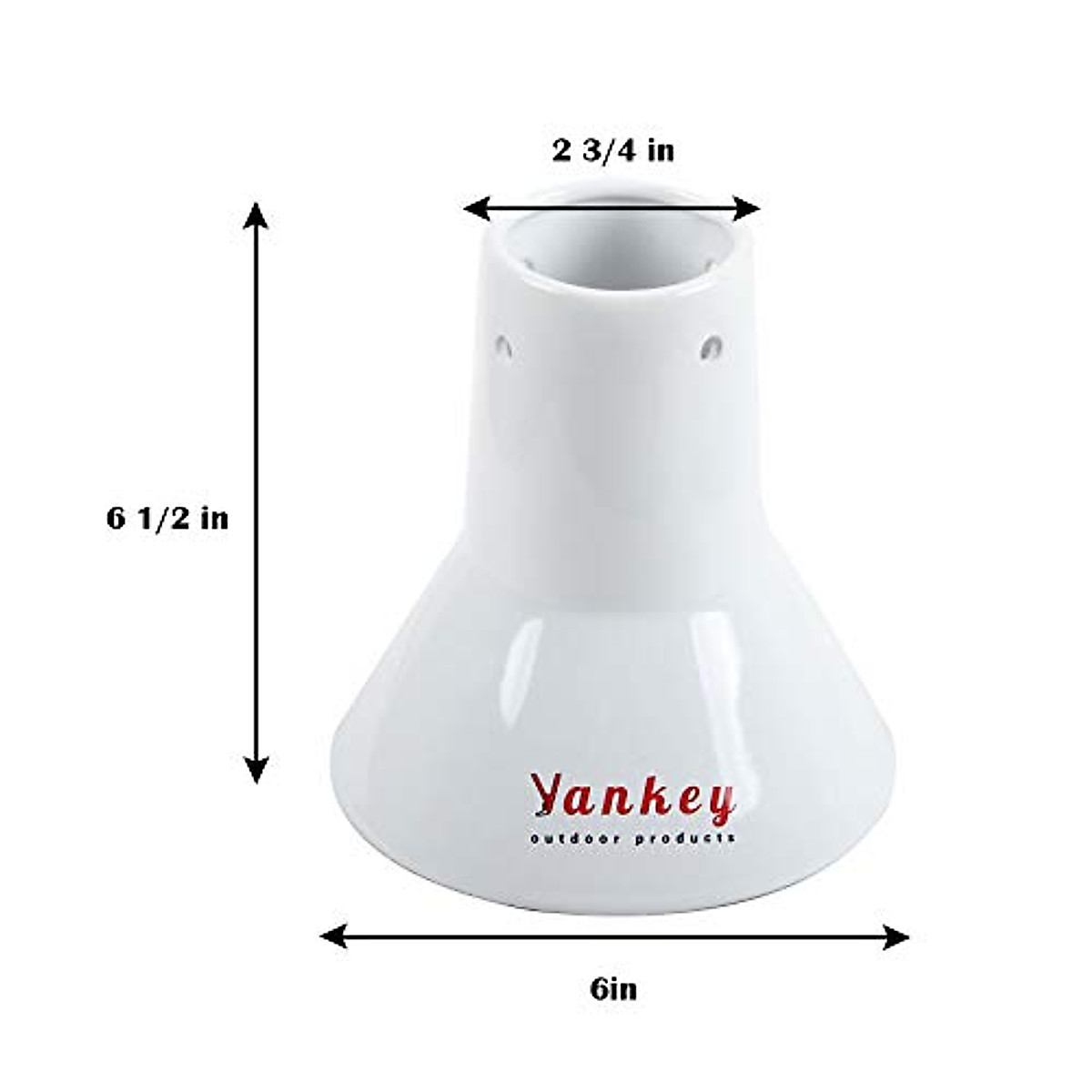 VANKEY Ceramic Chicken Roaster Non-Stick Beer Can Chicken Holder Turkey Stand Vertical Poultry Roast Chicken Accessories Fit for Kamado Joe and Big Green Egg,Primo,Vision,Roast Chicken Utensils（Large）