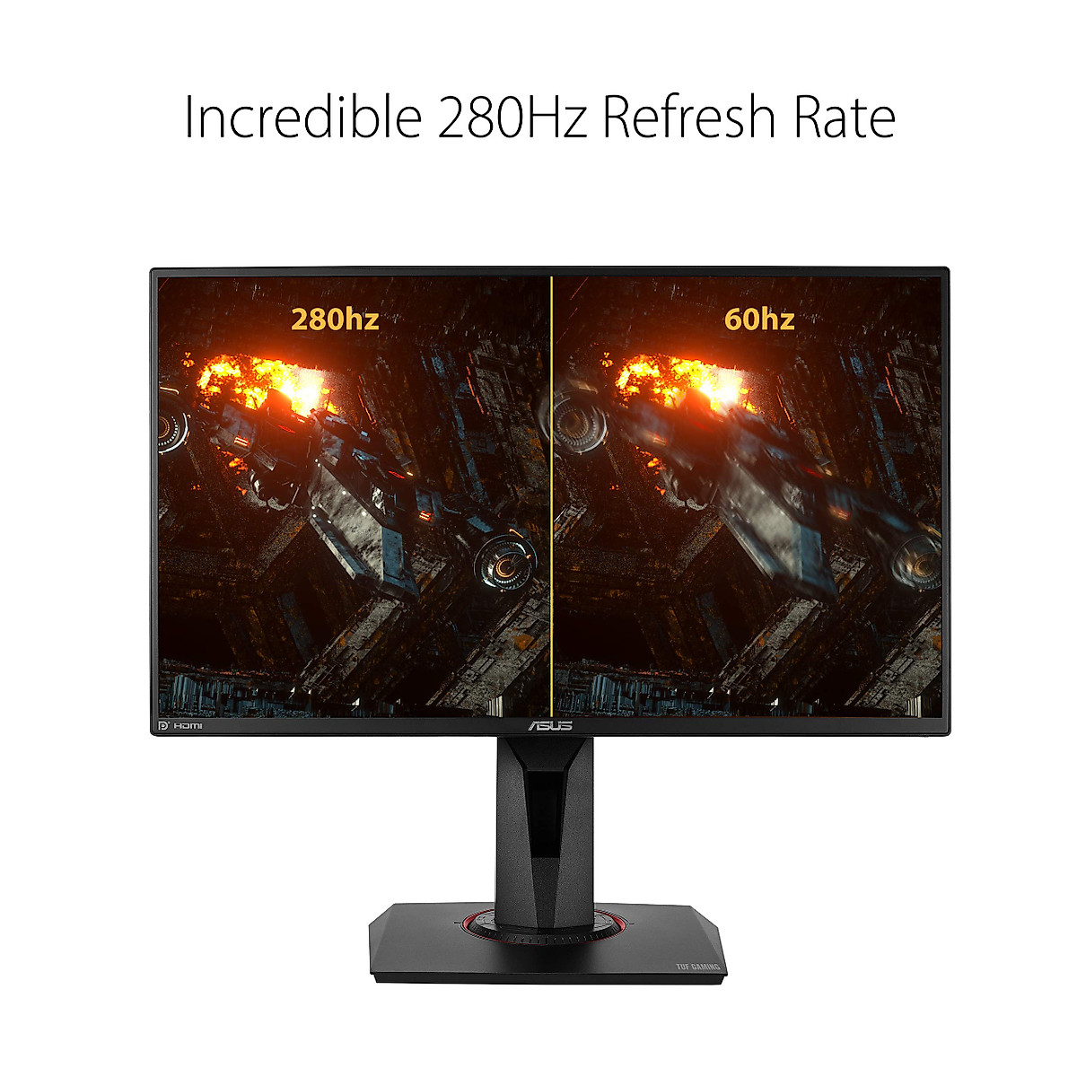 ASUS TUF Gaming 24.5” 1080P HDR Monitor VG258QM - Full HD, 280Hz (Supports 144Hz)(Renewed)