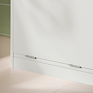 Haotian Tilt Out Laundry Hamper Cabinet Bathroom Cabinet with Hamper Hidden Laundry Hamper Storage Cabinet, White BZR79-W