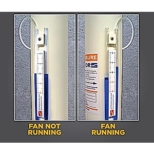 Suncourt Centrax RDK04 Radon Fan Mitigation Kit, Indoor and Outdoor Installation, Inline Centrifugal Fan with Rubber Couplers (4 inch x 4 inch) and Air Pressure Indicator, White