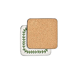 Pimpernel Botanic Garden Collection Coasters | Set of 6 | Cork Backed Board | Heat and Stain Resistant | Drinks Coaster for Tabletop Protection | Measures 4” x 4”