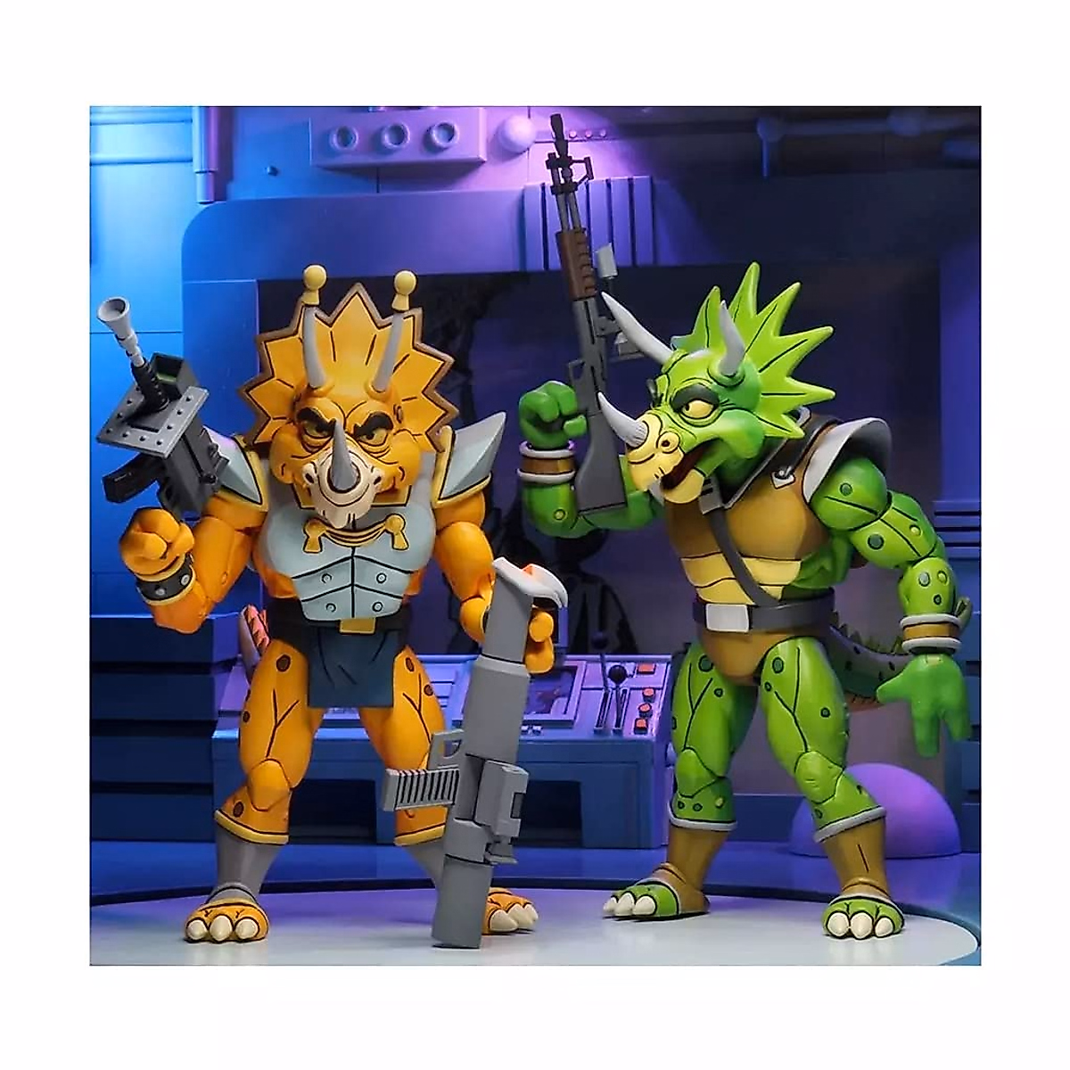 NECA 7" TMNT Cartonn Captain Zarax & Zork 2 Pack Figure
