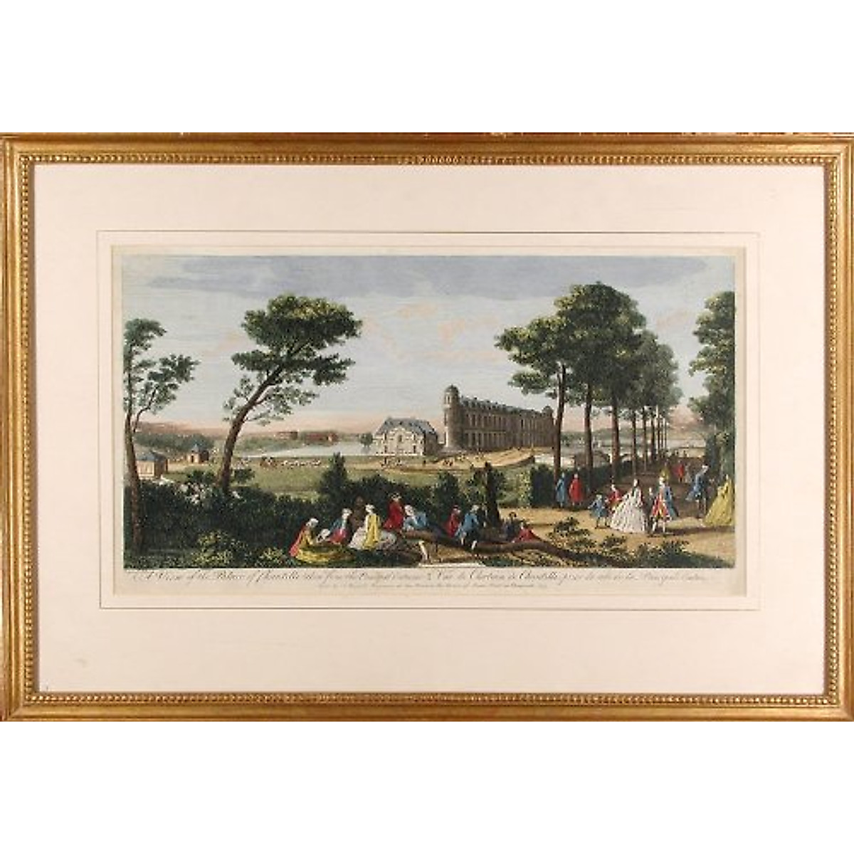 A View of the Palace of Chantilli, taken from the Principal Entrance/Vue du Chateau de Chantilli, prise du cote de la Principale Entree