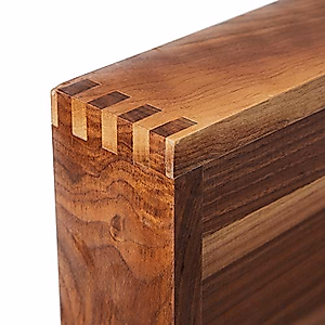 Thingamajigz Extra Large 24" x 24" Black Walnut wooden ottoman serving tray with 4 FREE coasters