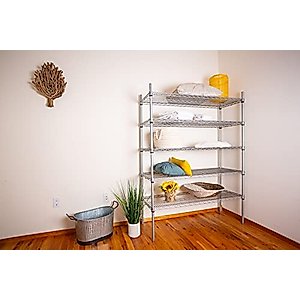 Omega 24" Deep x 42" Wide x 80" High 5 Tier Gray Starter Shelving Unit