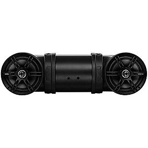 SOUNDSTORM BTB8 ATV UTV Weatherproof Sound System - 8 Inch Speakers, 1 Inch Tweeters, Amplified, Bluetooth, Aux-in, Easy Installation for 12V Vehicles