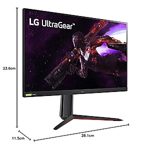 LG 32GP850-B 32-inch QHD (2560 x 1440) UltraGear Gaming Monitor, Nano IPS, 165Hz, 1ms, G-Sync, AMD FreeSync Premium, HDR10, HDMI, DisplayPort, Tilt/Height/Pivot Stand, 3-Side Borderless Design, Black