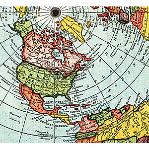 Flat Earth Map - Gleason's New Standard Map Of The World - Medium 18" x 24" Poster Includes FREE eBook and Flat Earth Bumper Sticker