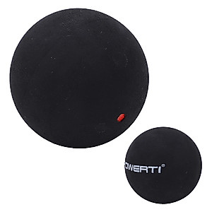 Shanrya Sports Squash Ball, Single Red Dot Trainning Squash Ball Training Practice Squash Balls High Bounce Racquetball Balls for Training, Competition(Single red dot)