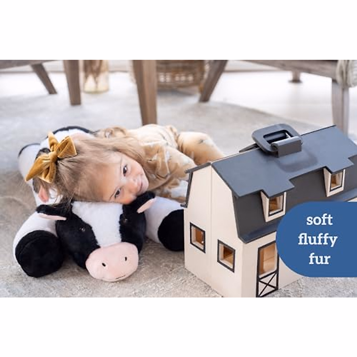 CalmQuest 28in 5lb Weighted Stuffed Animal Cow - Large Weighted Stuffed Animals for Adults, Teens, and Kids