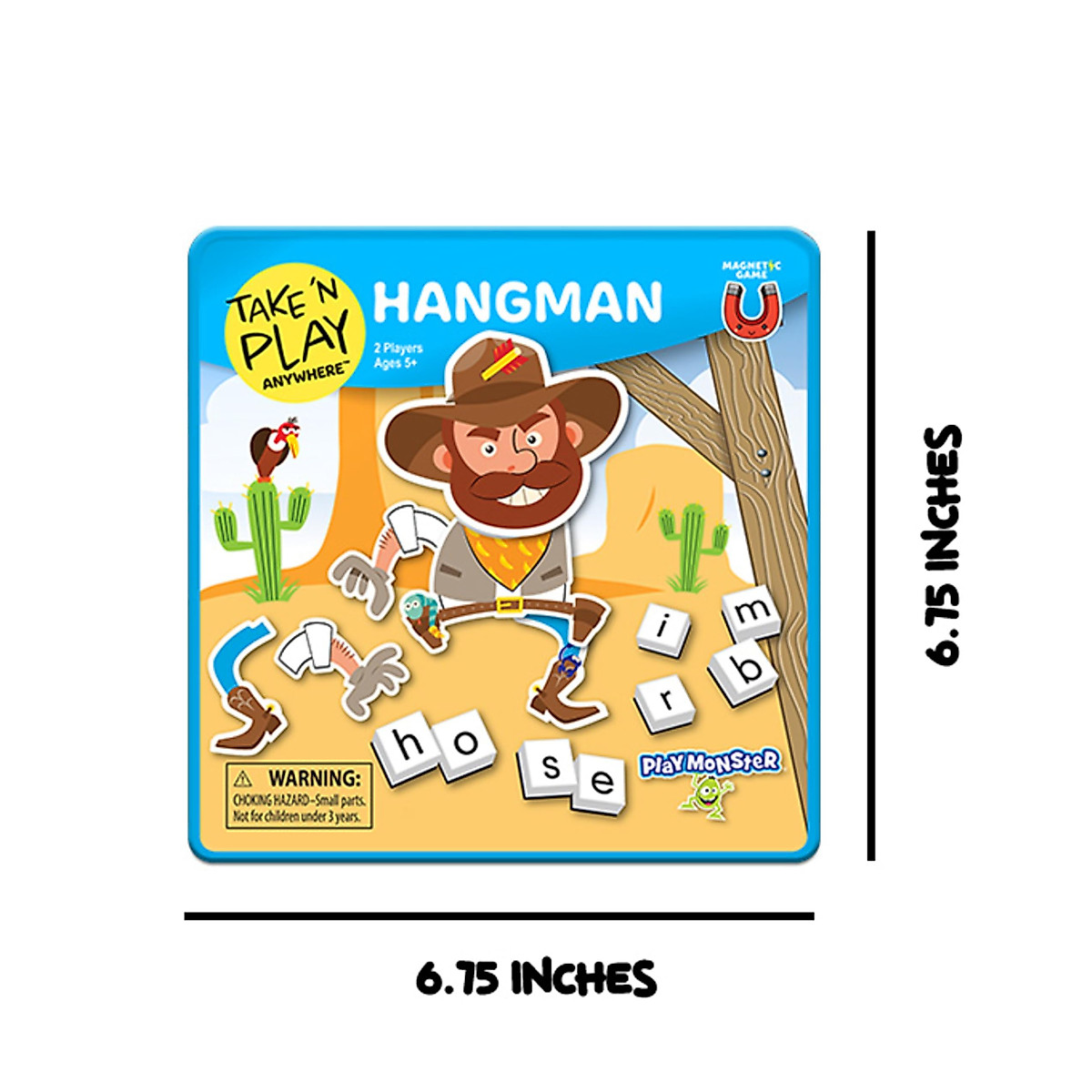 PlayMonster Take N Play Anywhere — Hangman — Easy to Use, Hard to Lose — Fun on the Go Travel Game — For Ages 5+