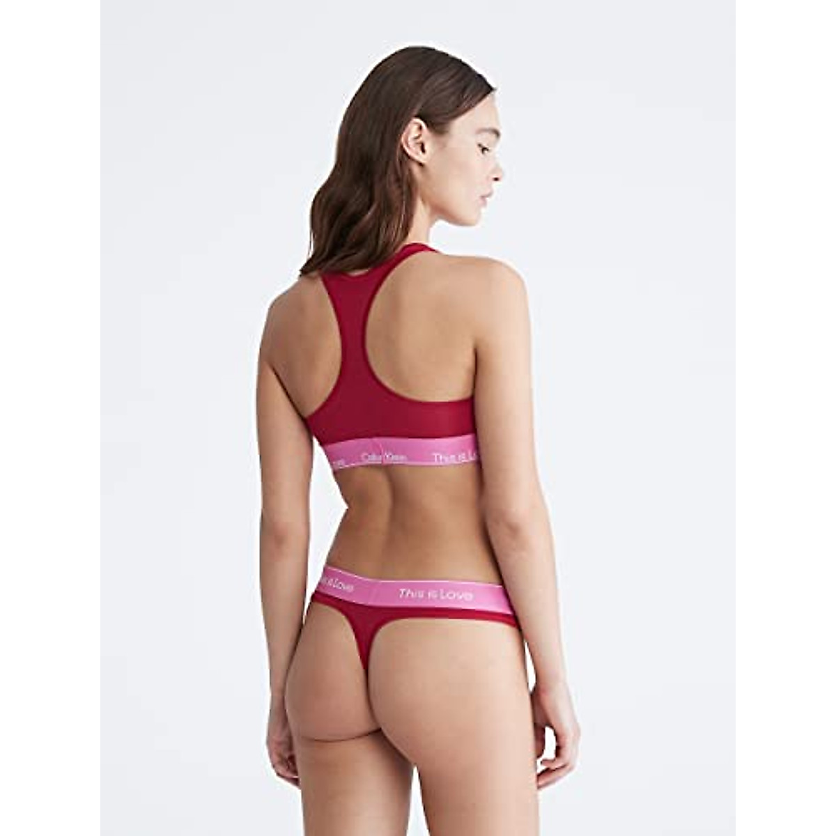 Calvin Klein Women's This is Love Modern Cotton Bralette, Persian Red, Medium