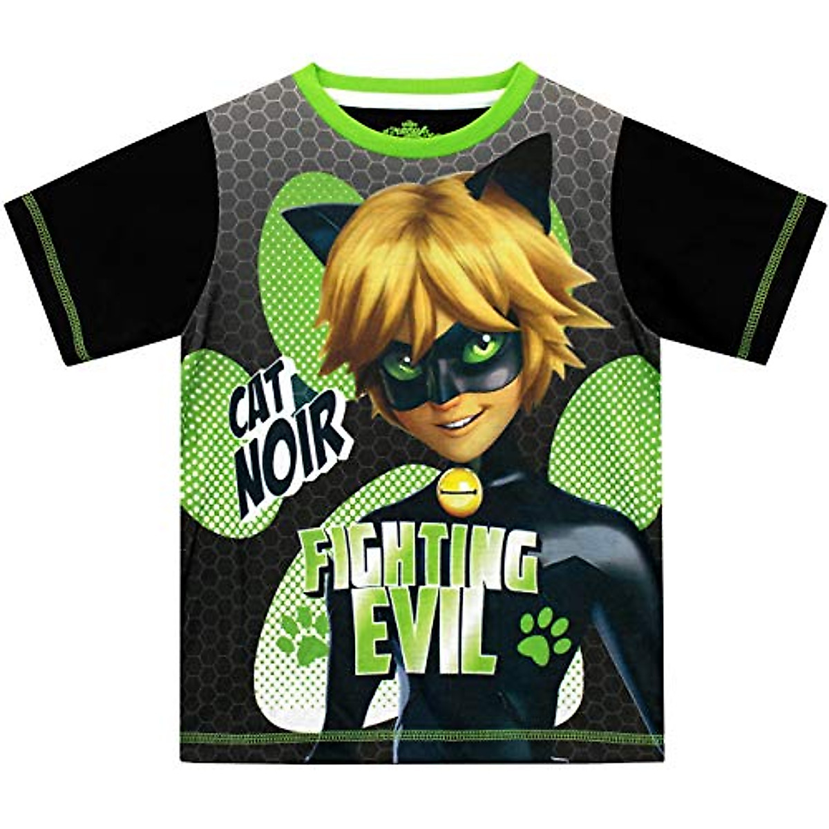 Miraculous Ladybug Boys' Cat Noir Pajamas Size 7 Green