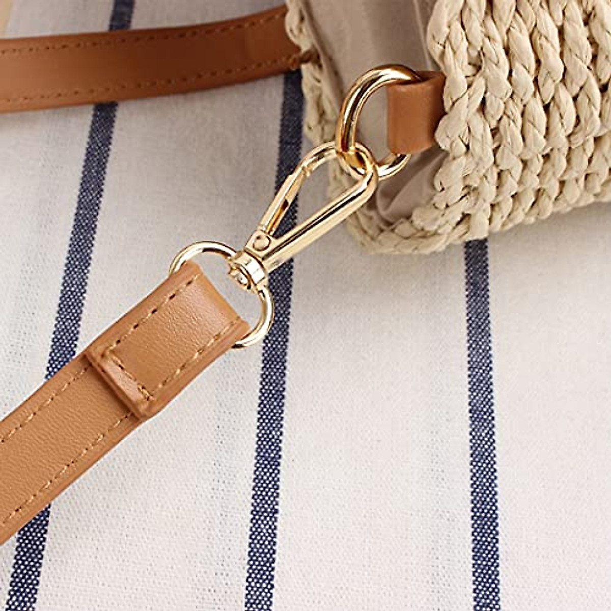 H.S.G.K Women's Summer Handbag Casual Multifunctional Shoulder Bags Straw Handbag Ladies Vintage Square Basket